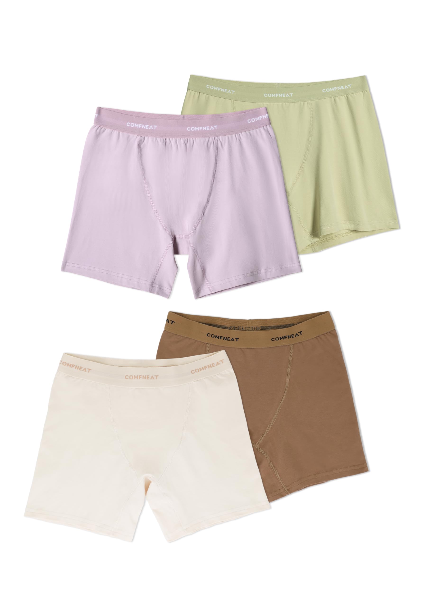 Snapklik.com : Comfneat Womens 4-Pack Boyshorts Cotton Spandex Boxer ...