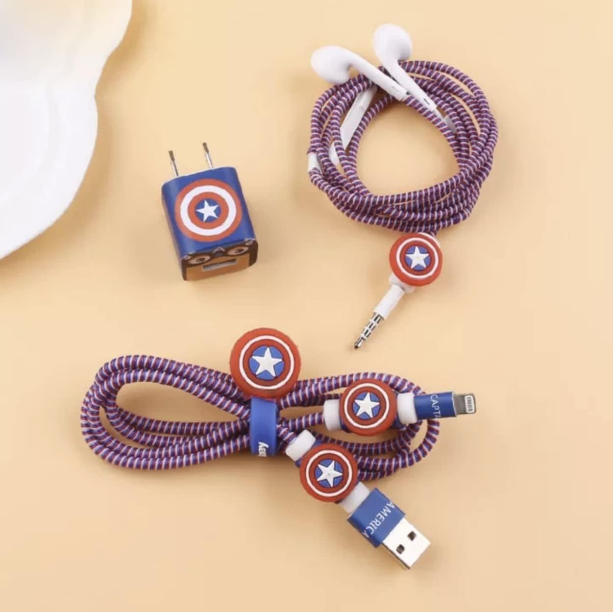 Epaal® 8-in-1 Purple Spiral USB and Earphone Cable Protectors Winder ...