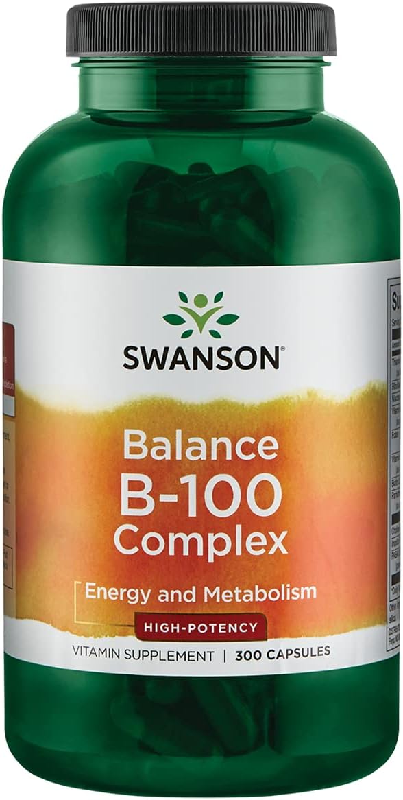 Swanson B-100 B-Complex Vitamins Energy Cardio Stress Metabolism ...
