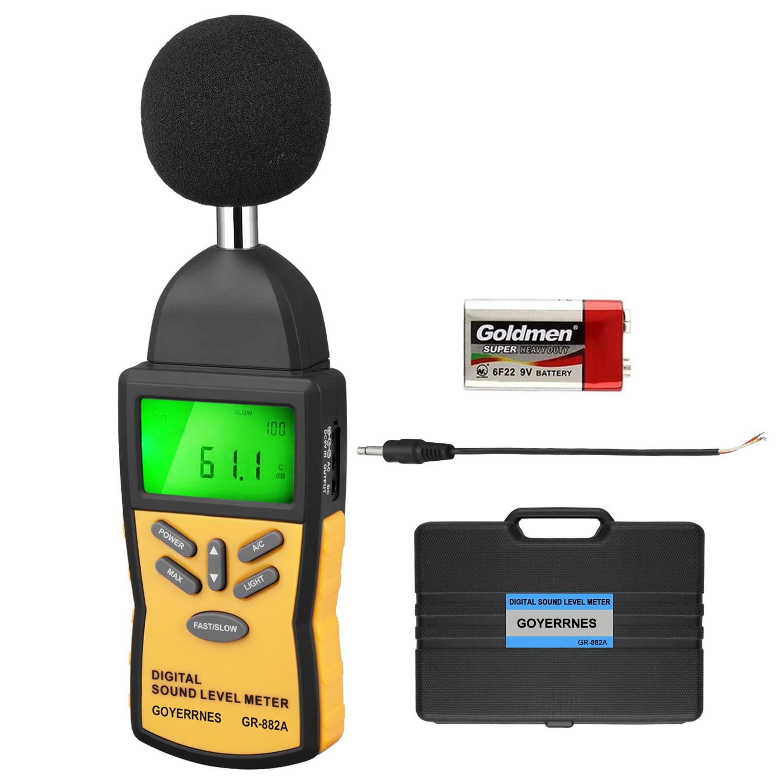 Buy Decibel Meter, Digital Sound Level Meter 30-130dBA, GR-882A SPL ...