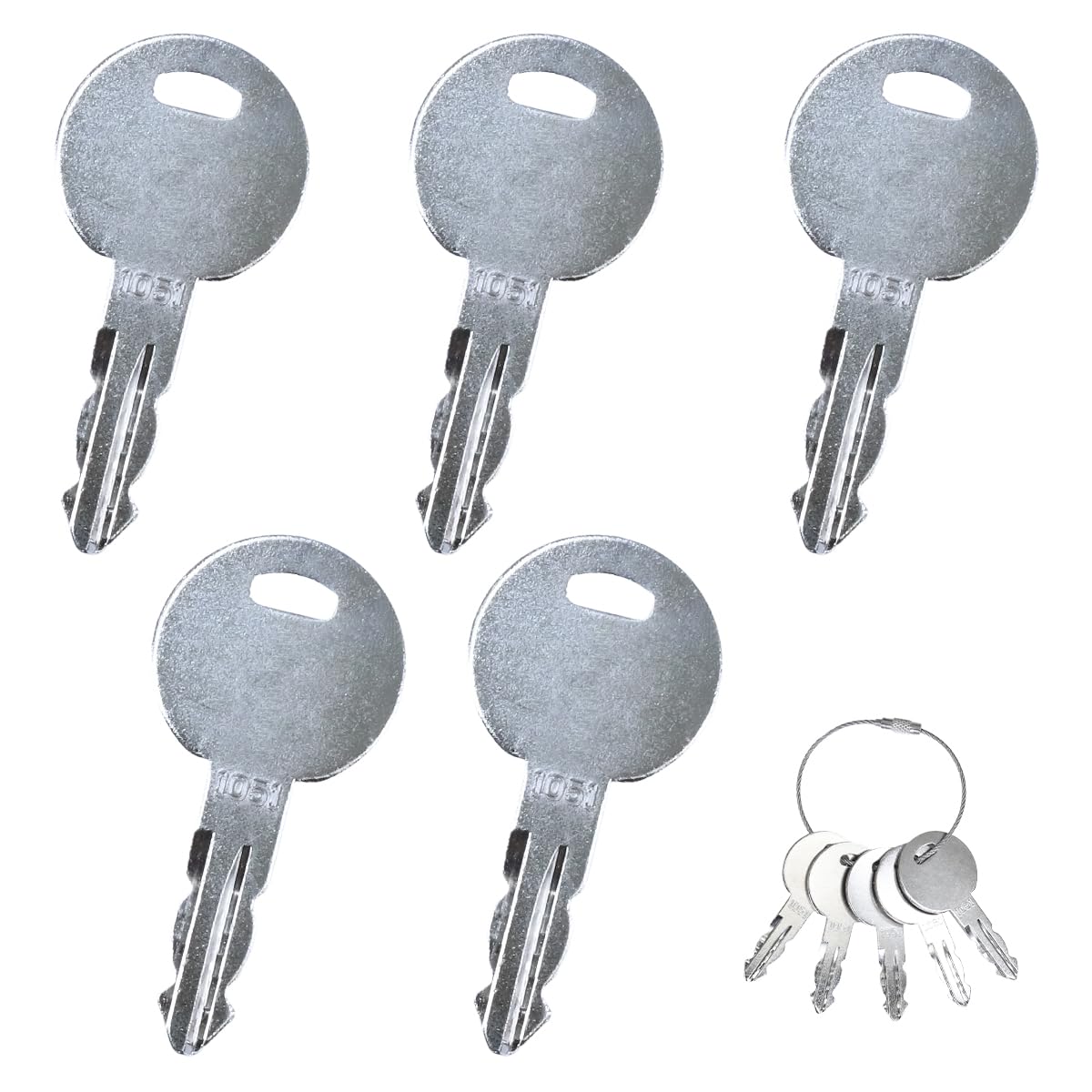 ciciment 5Pcs Ignition Starter Key Set,Replacement Excavators Starter ...
