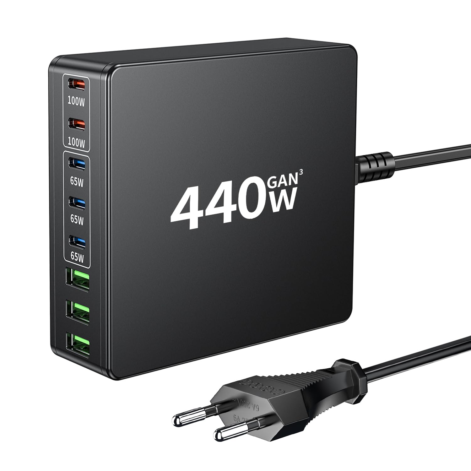 HSSNS Caricatore USB C multiplo: 440 W 8 porte USB caricabatterie ...