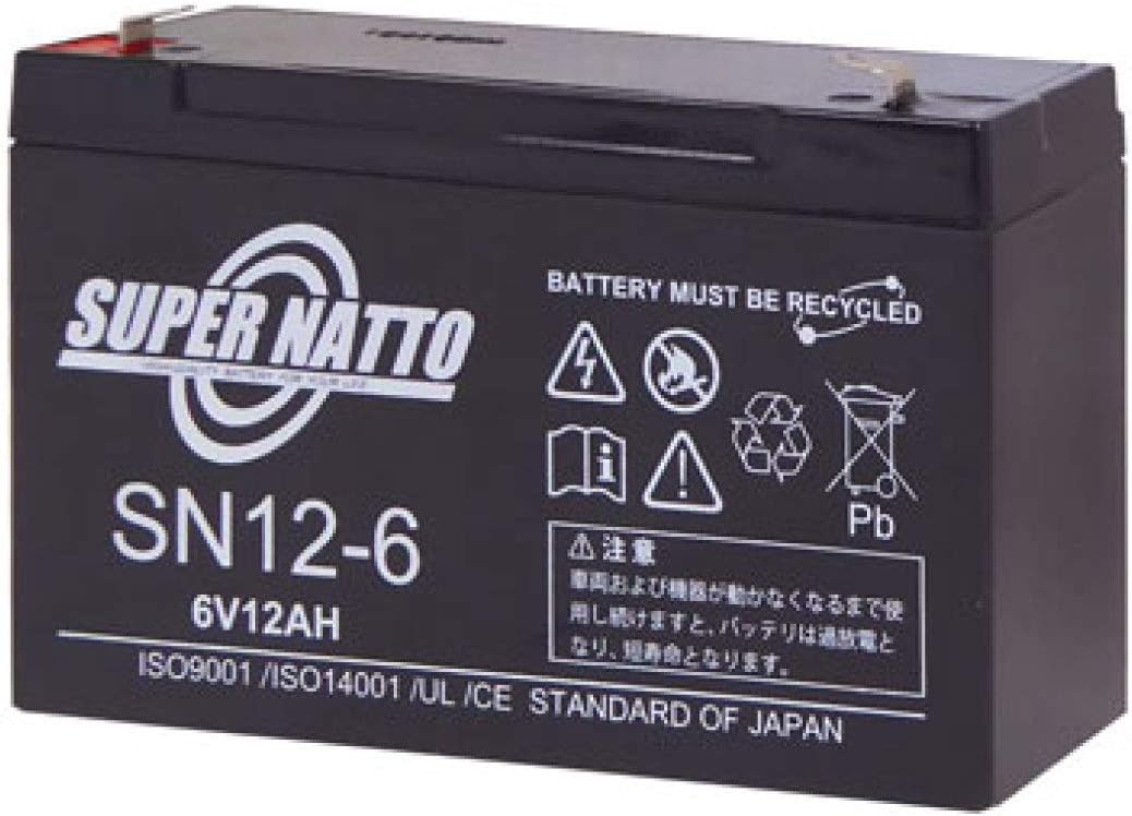 Amazon | サイクルバッテリー / SN12-6 LC-R0612P NP12-6 FM6120 BP12-6 PS6100 ...