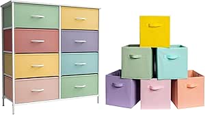 Amazon.com: Sorbus Pastel Dresser with 8 Drawers + 11 Inch Pastel Cube ...