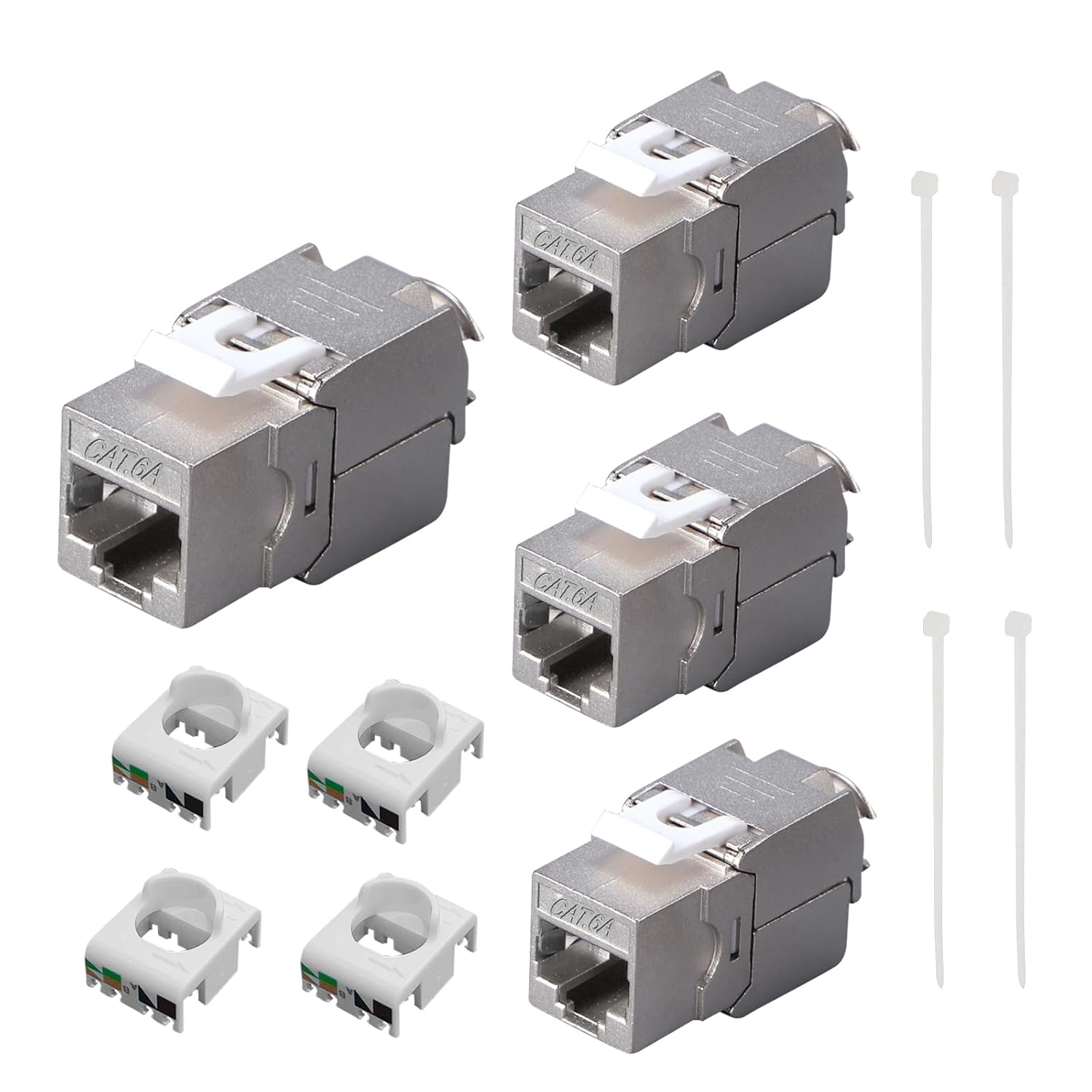 DAGORD 4 Stück Cat.6A Netzwerkdose mit Keystone Jack Modul Keystone ...