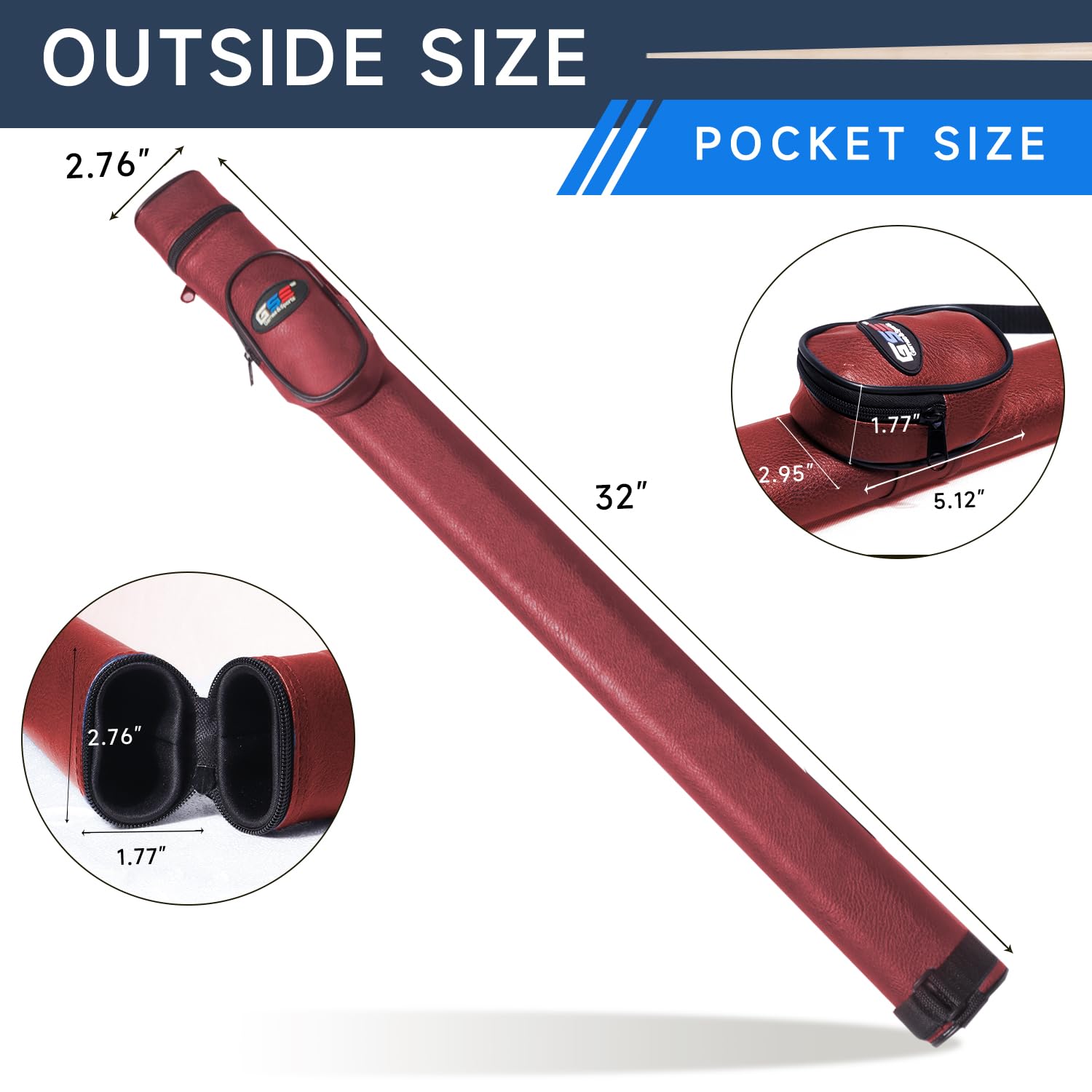 Snapklik.com : GSE Games & Sports Expert Billiard Cue Cases, 1x1 Deluxe ...