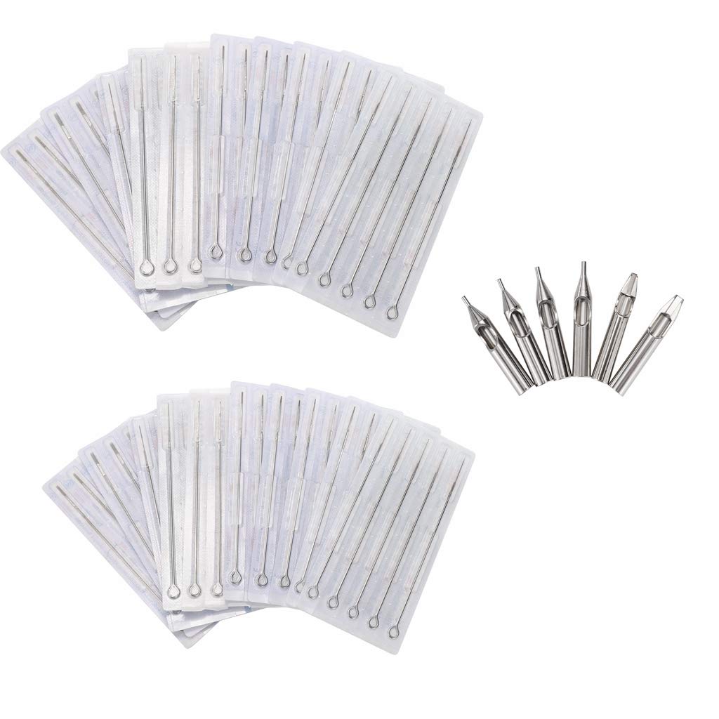 Amazon.com: Tattoo Needles Set with 6pcs Stainless Steel Tips,Tattoo ...
