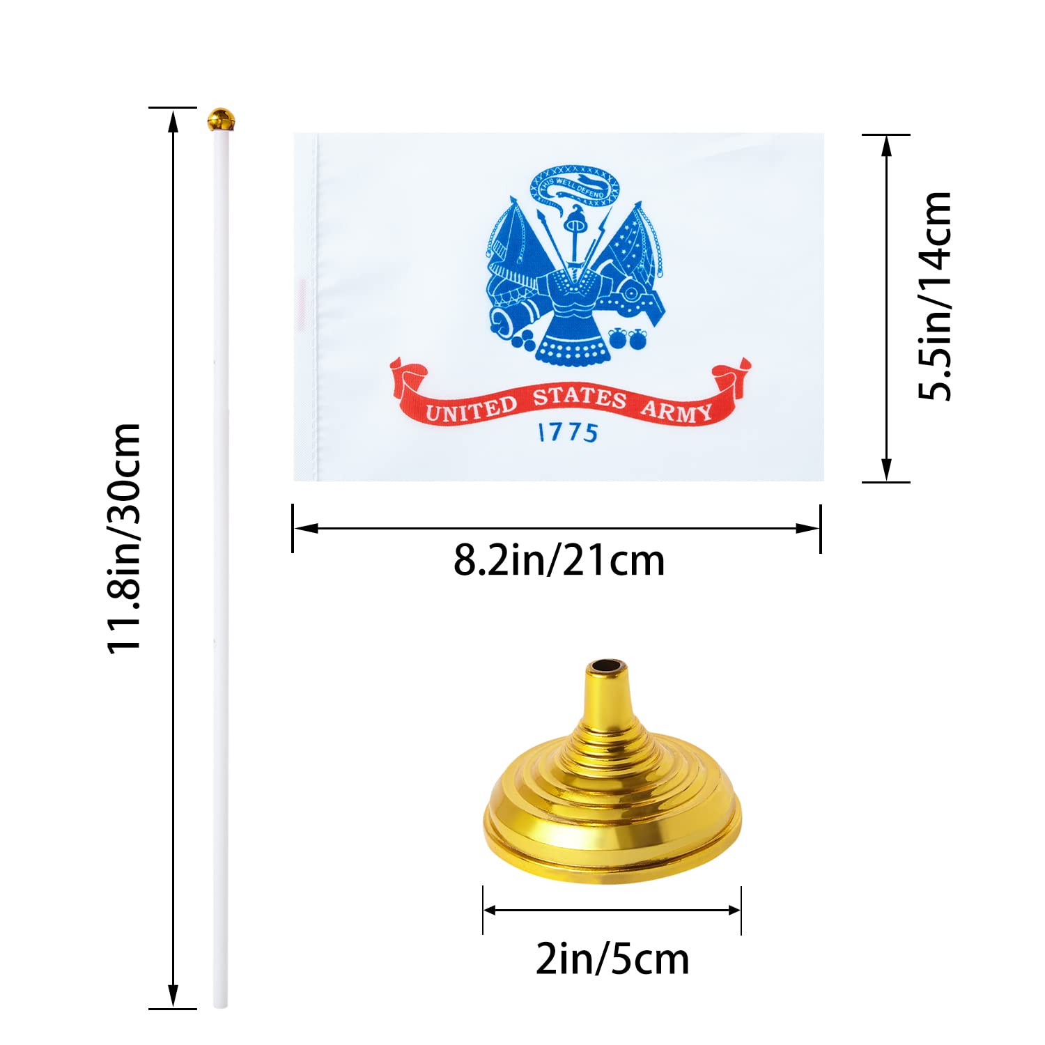 Snapklik.com : WXTWK 12 Pack American USA 1775 Army Desk Flag Small ...