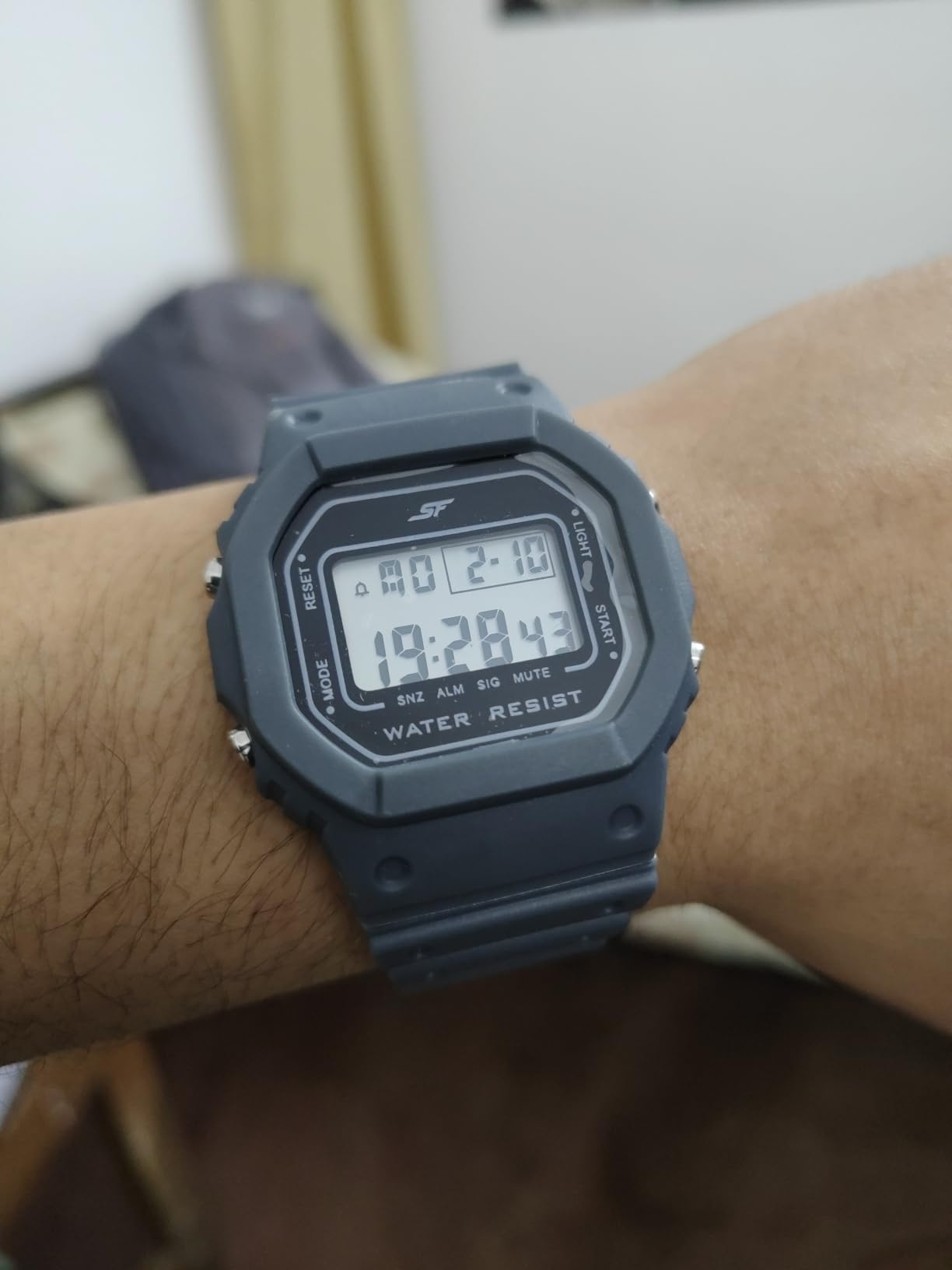 SF Hexa Digital Dial Unisex Watch with Polyurethane Strap-77122PP01 ...