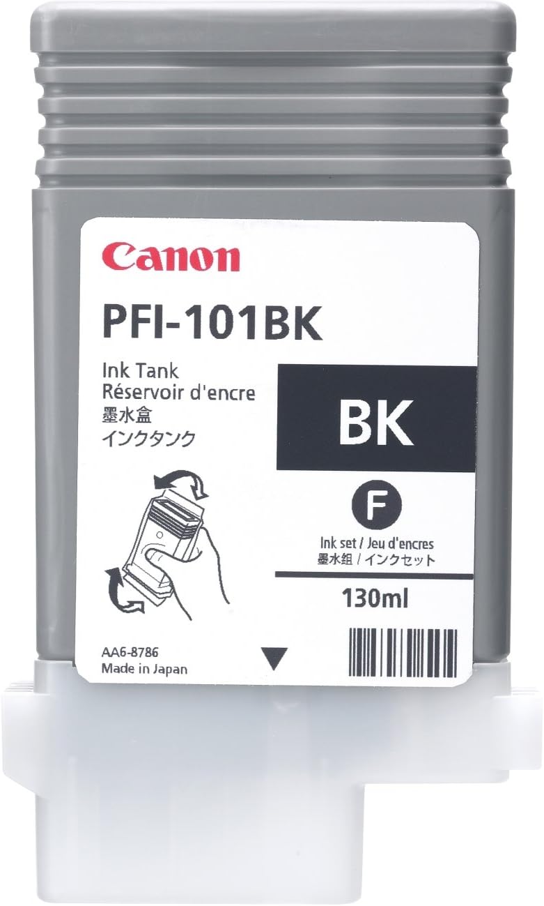 Amazon.com: Canon PFI-101BK Black Ink Tank 130ML for IPF5000 : Office ...