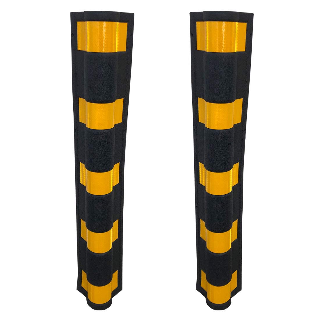 LADWA 800mm, 2 Pieces Parking Safety Pillar Guard, Rubber Corner Bounce ...