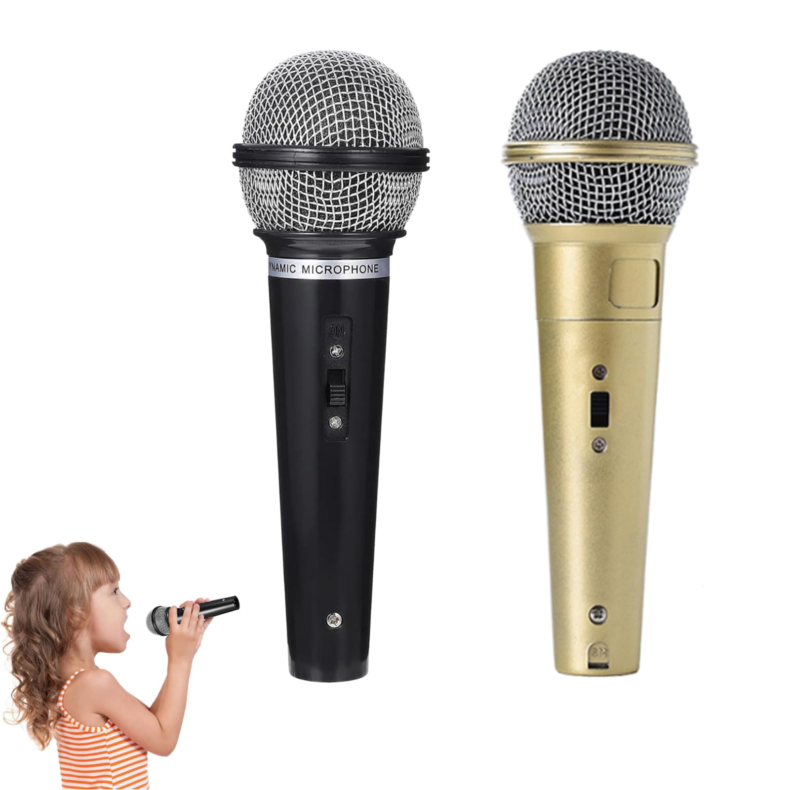 2 Pack Toy Microphone, Fake Microphone, Microphone Prop for Kids, Mini ...