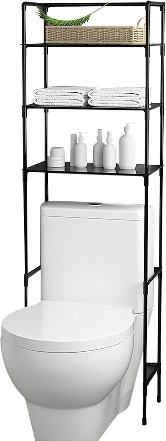 Amazon.com: TACOSUWE 3 Tier Over The Toilet Rack, Shelf Bathroom ...