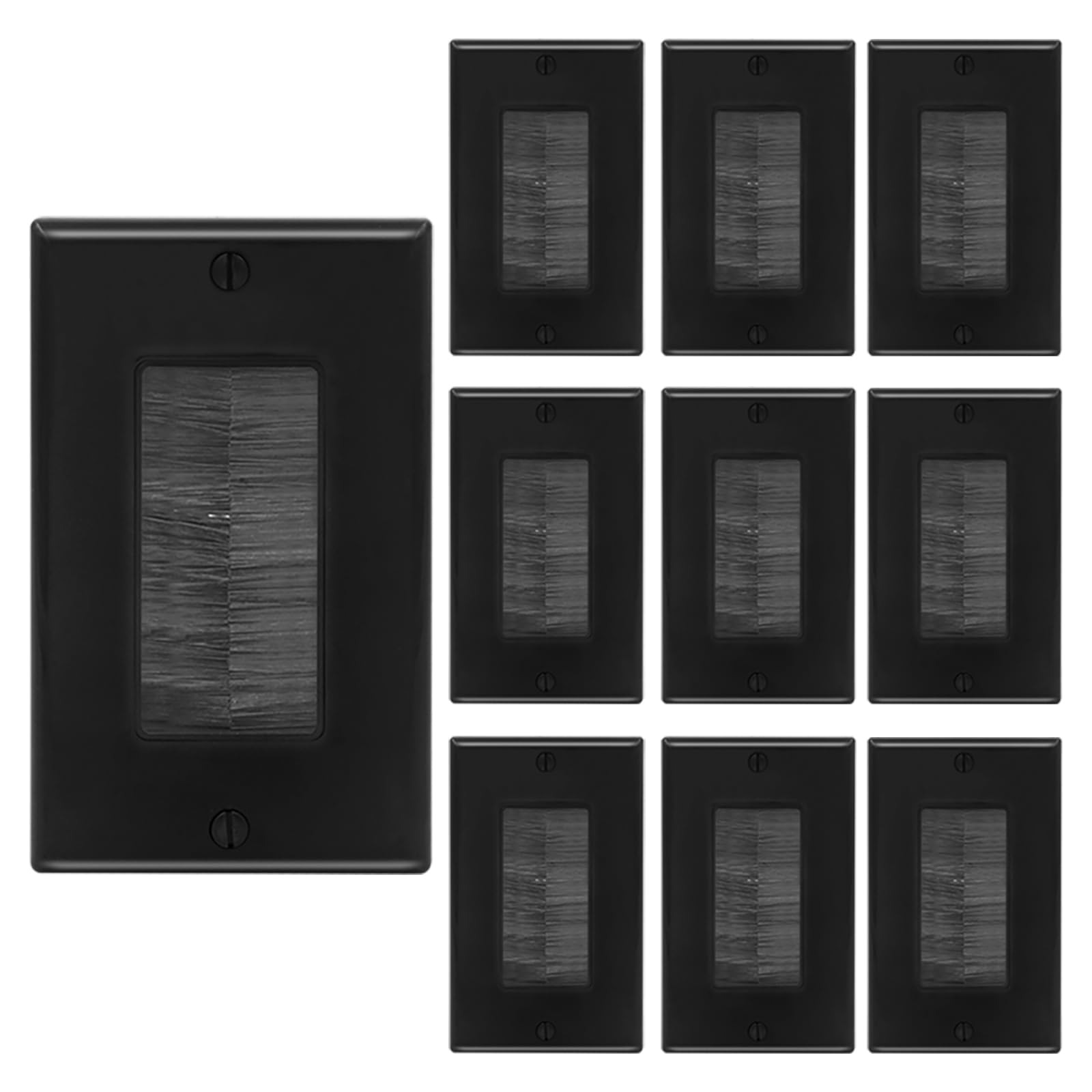 Amazon.com: VCE Brush Wall Plate 10-Pack, UL Listed Cable Pass Through ...