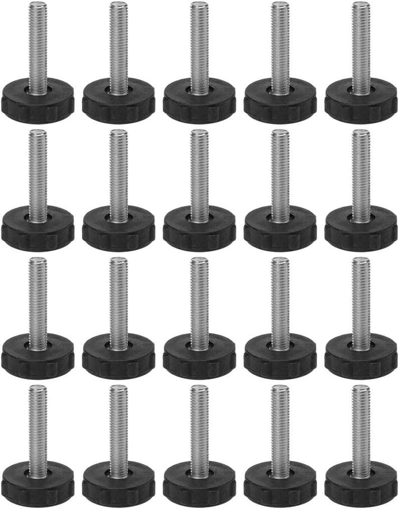 uxcell M10 x 50 x 40mm Screw on Furniture Glide Leveling Feet ...