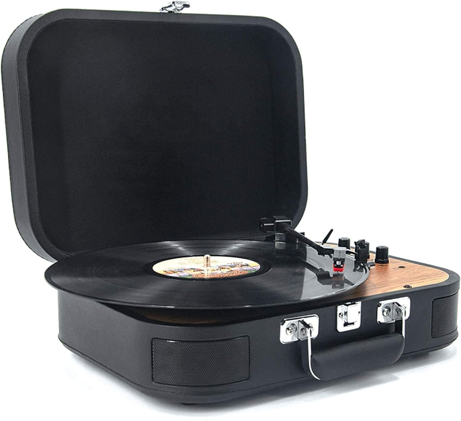 StrOux Vinyl Player With 2 Built In Stereo Speakers,Turntable Wireless ...