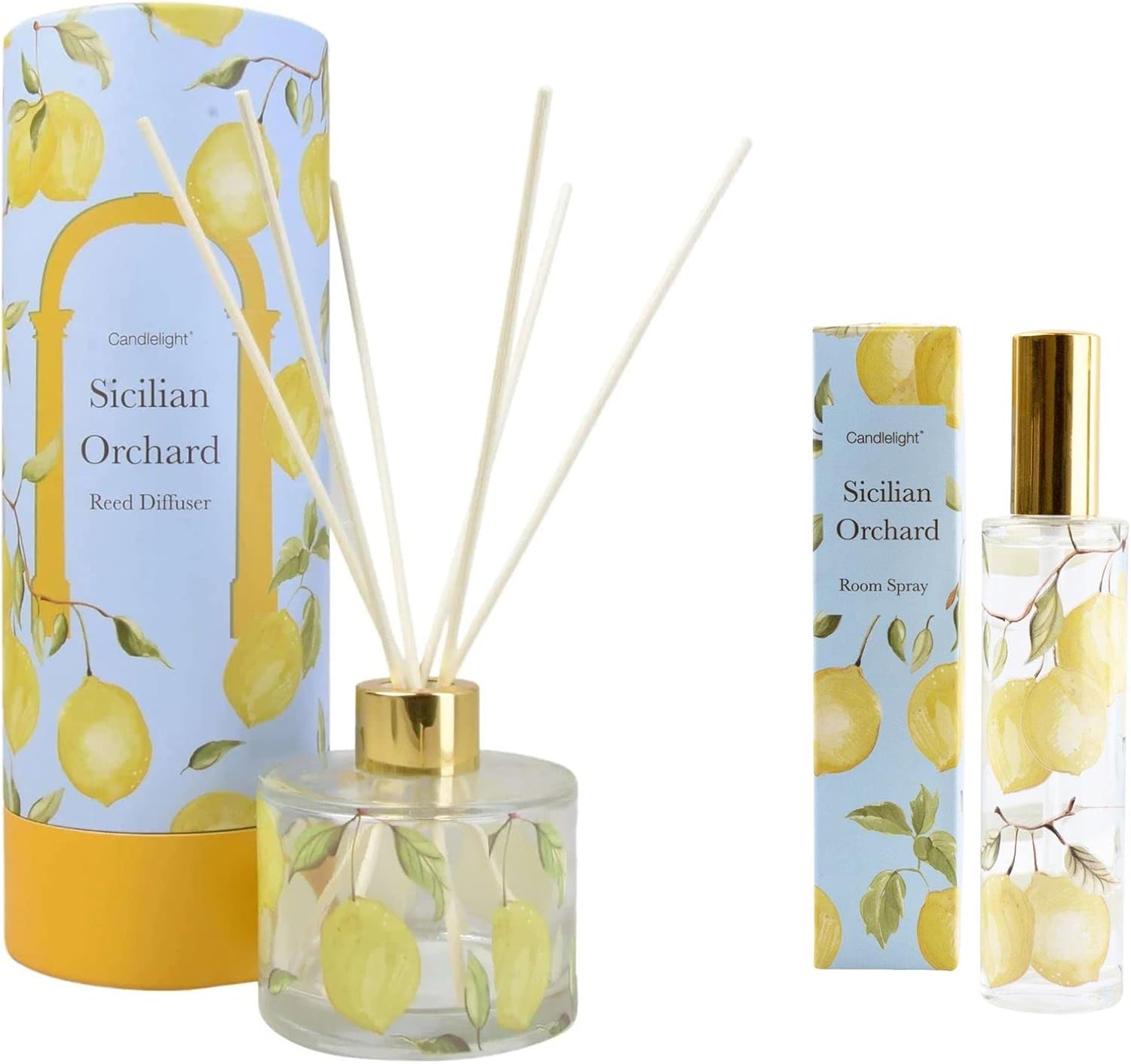 Sicilian Basil & Wild Lemon Scent Room Spray And Reed Diffuser | Citrus Air Freshener Spray ...