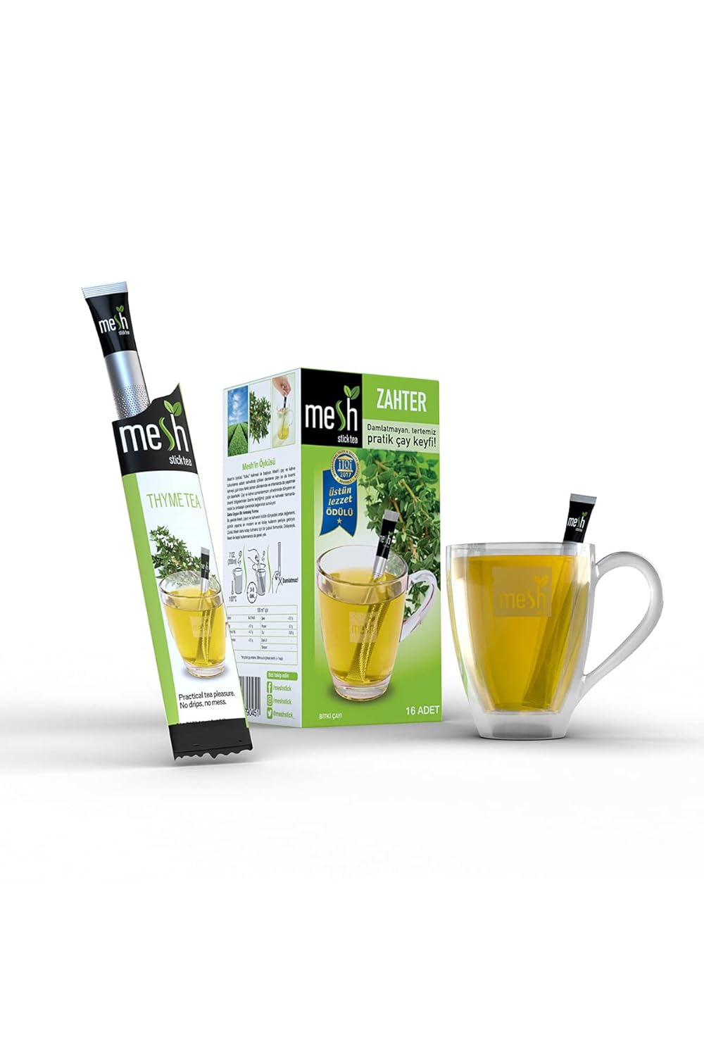Amazon.com : Mesh Thyme Stick Tea | 16 Sticks | Premium Instant Tea ...