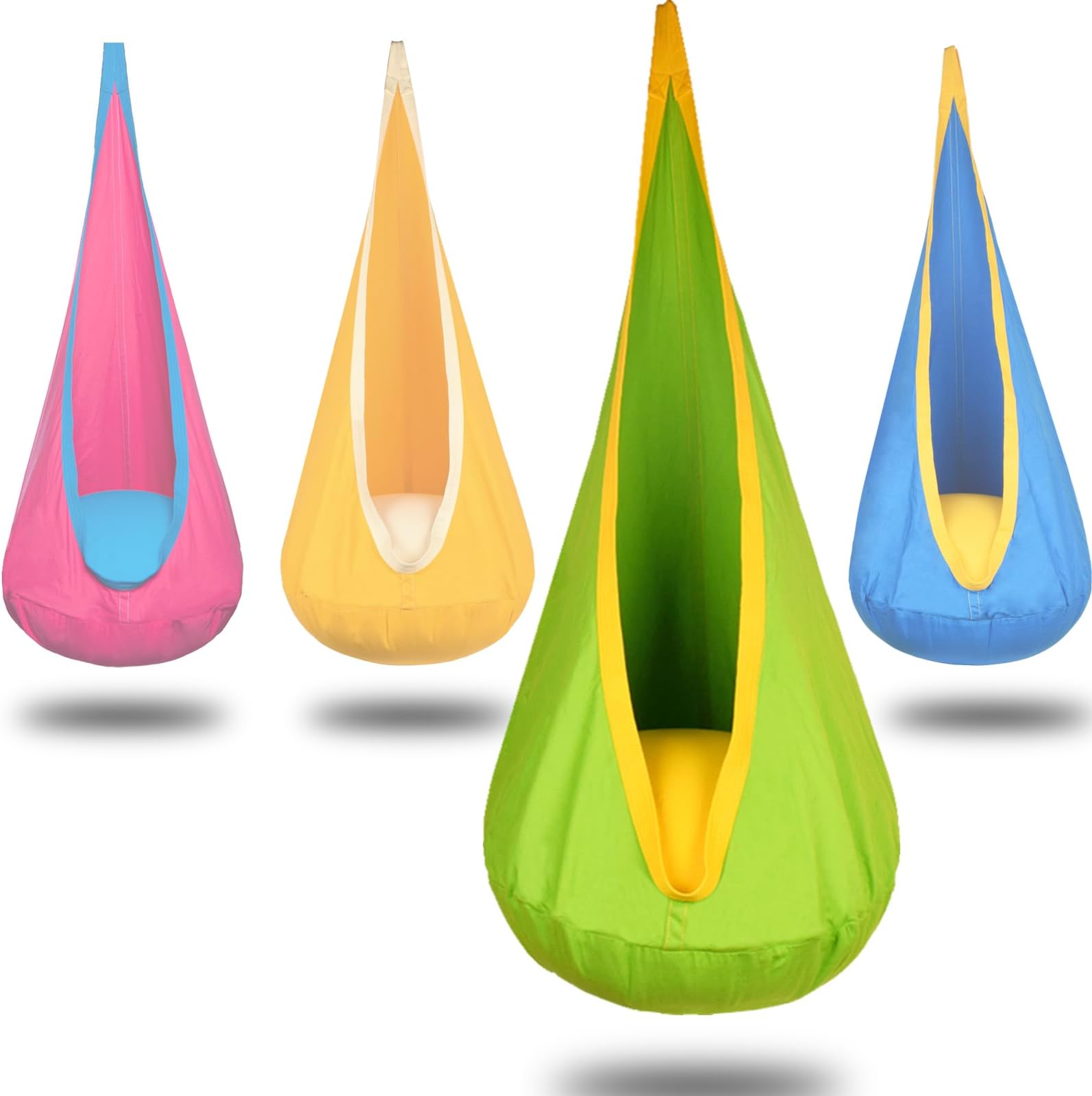 Amazon.com: VEVOR Kids Pod Swing Seat with LED Lights, Hanging Hammock ...