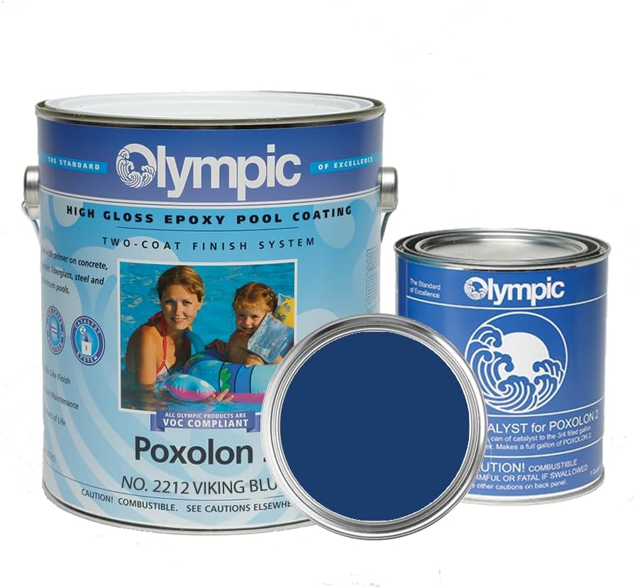 Amazon.com: Olympic Pool Paint - Poxolon 2 - Viking Blue - 1 Gallon ...