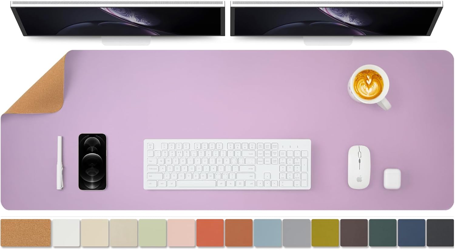 Amazon.com : Large Cork Desk Mat - 47.2"x 17" Desk Pad for Office and ...