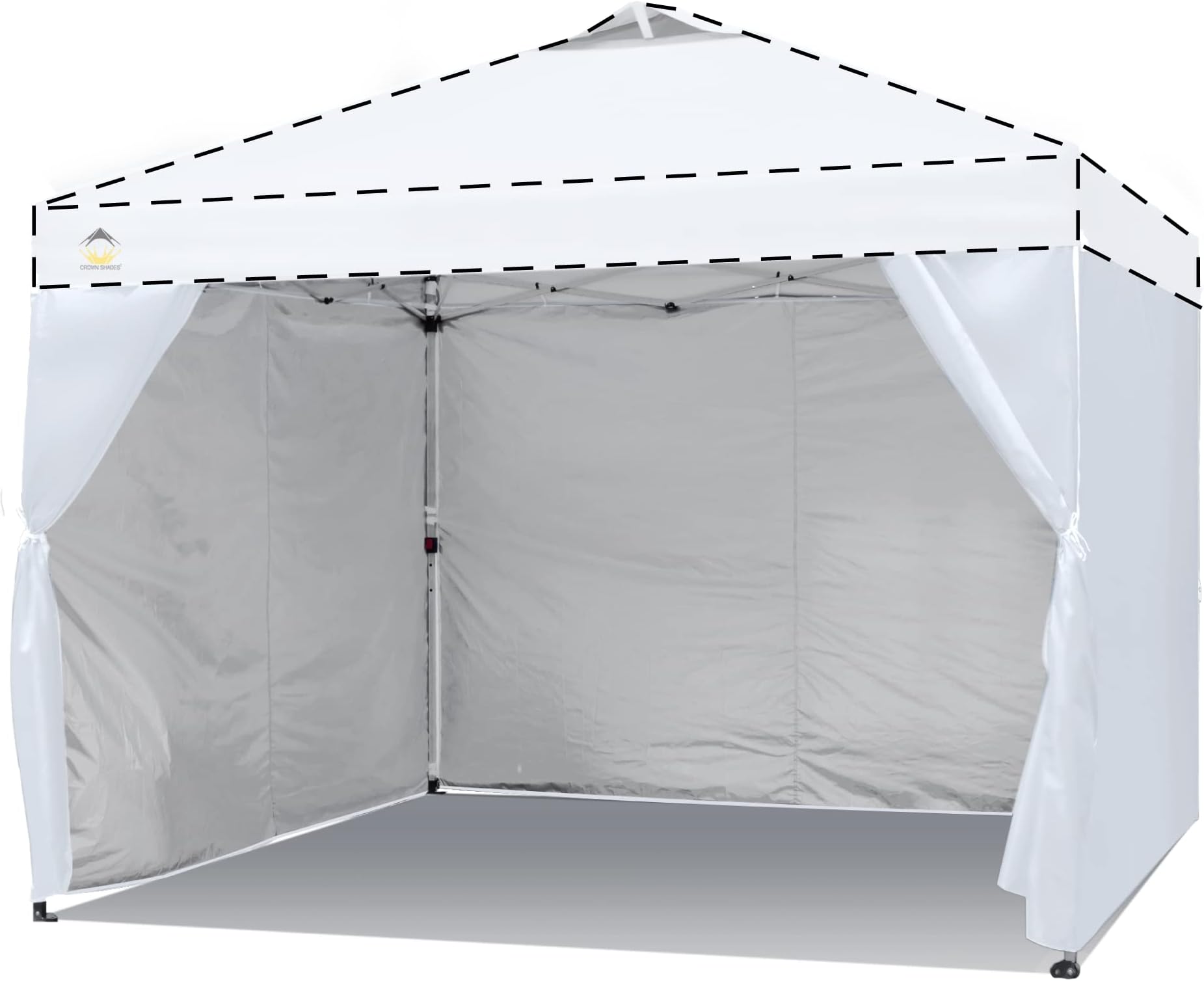 Amazon.com : CROWN SHADES SunWall Silver Coated for 10x10 Pop up Canopy ...