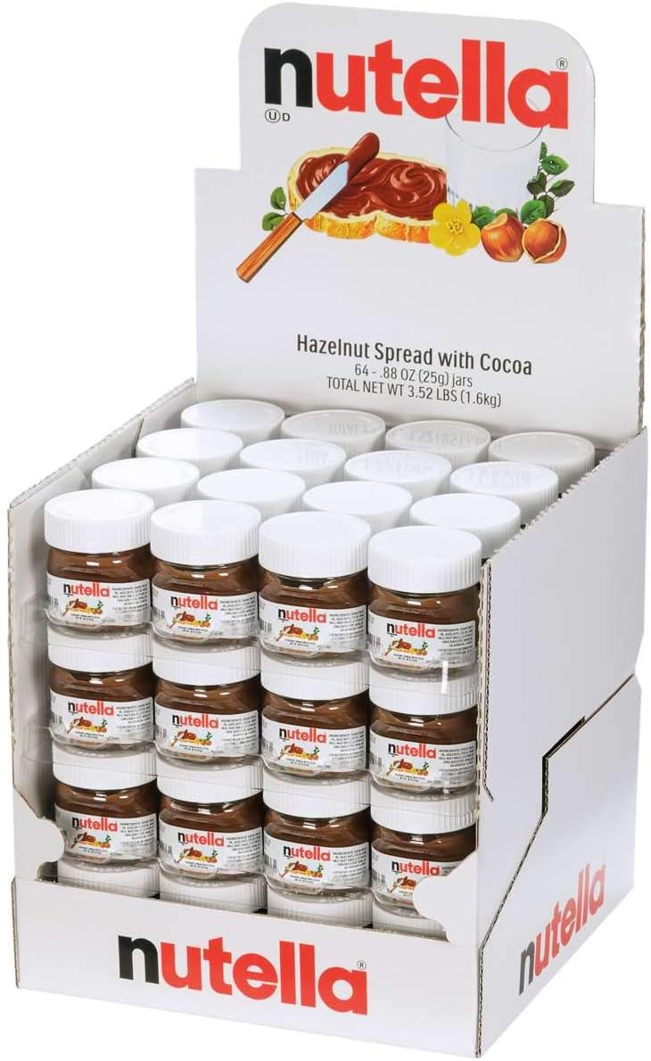 Amazon.com : Nutella Hazelnut Spread with Cocoa Glass Jar.88 Ounce - 64 ...