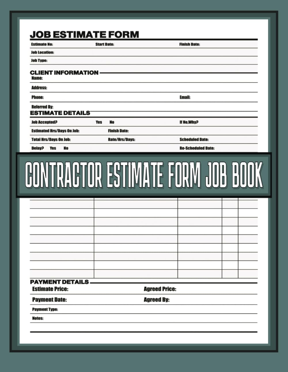 Contractor Estimate Sheet General Contractor Estimate Template In