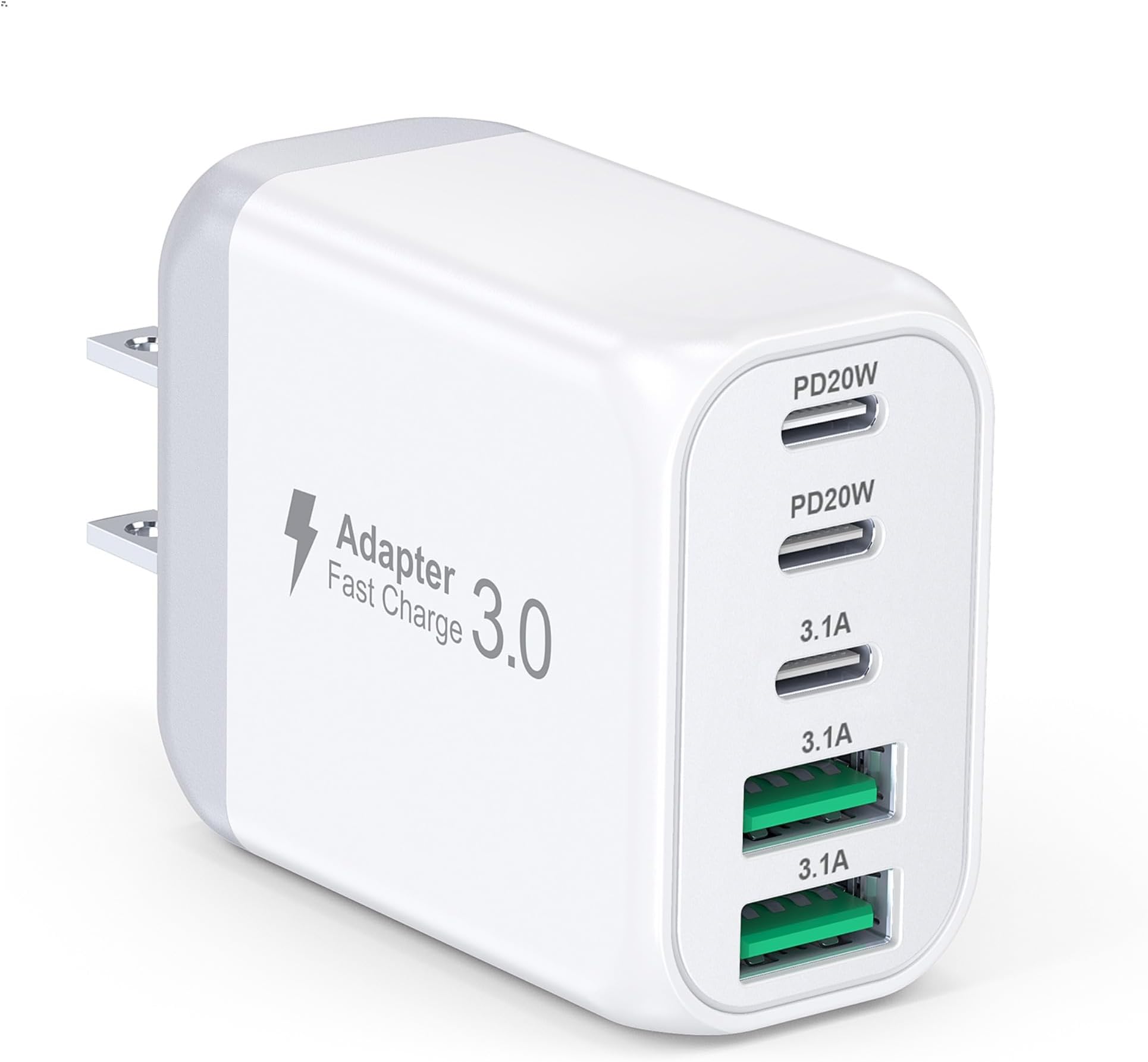 50W USB C Wall Charger Block, 1Pack 5-Port C Charger Fast Charging ...