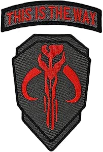 Amazon.com: Mythosaur Skull This is Way Embroidered Patch | 2PC Set ...