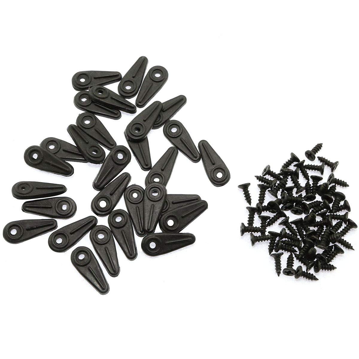 MEETOOT 30 Sets Photo Frame Back Plate Buckle Black Back Plate Hook ...