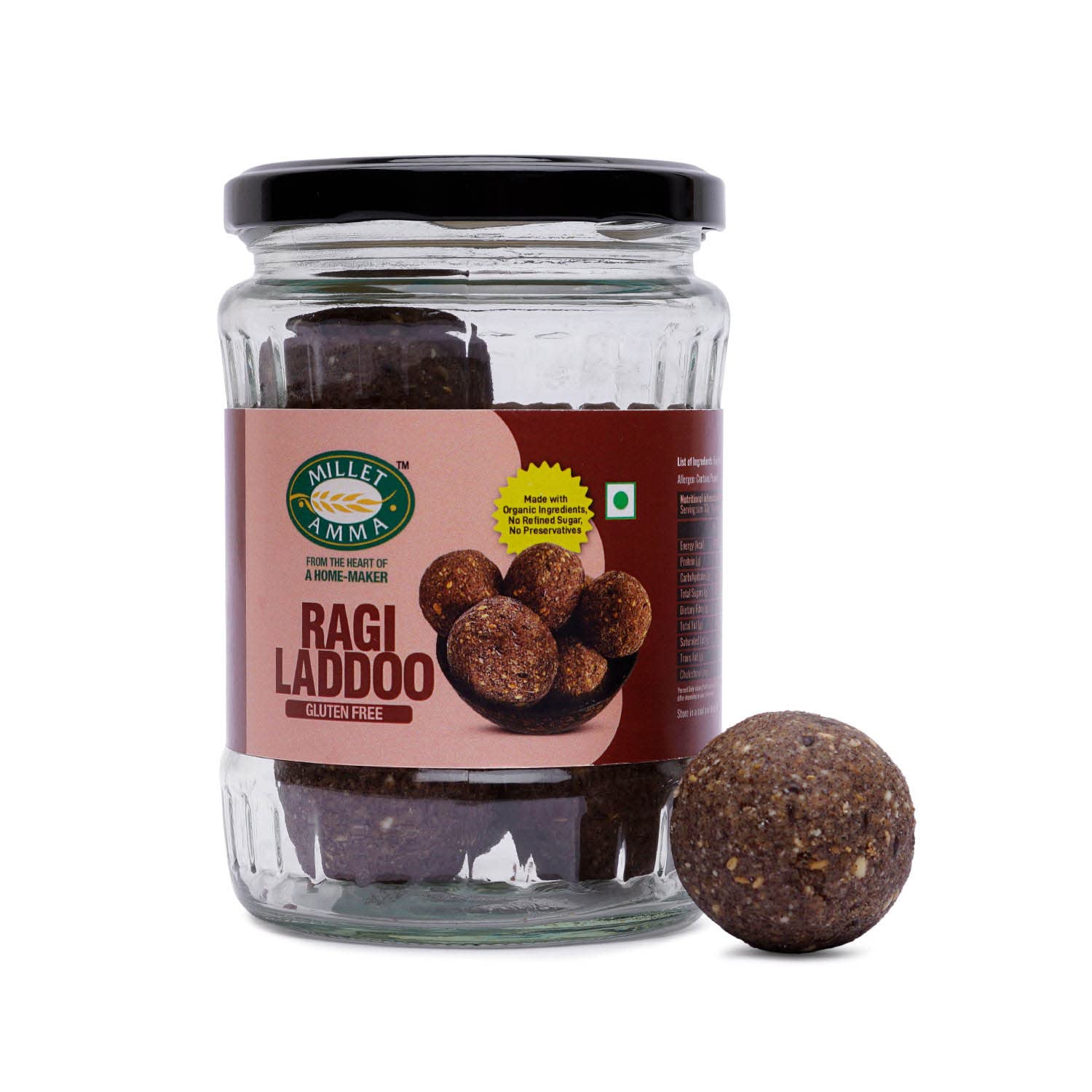 Millet Amma Ragi Ladoo 300g | Ready to Eat | Made with Jaggery ...