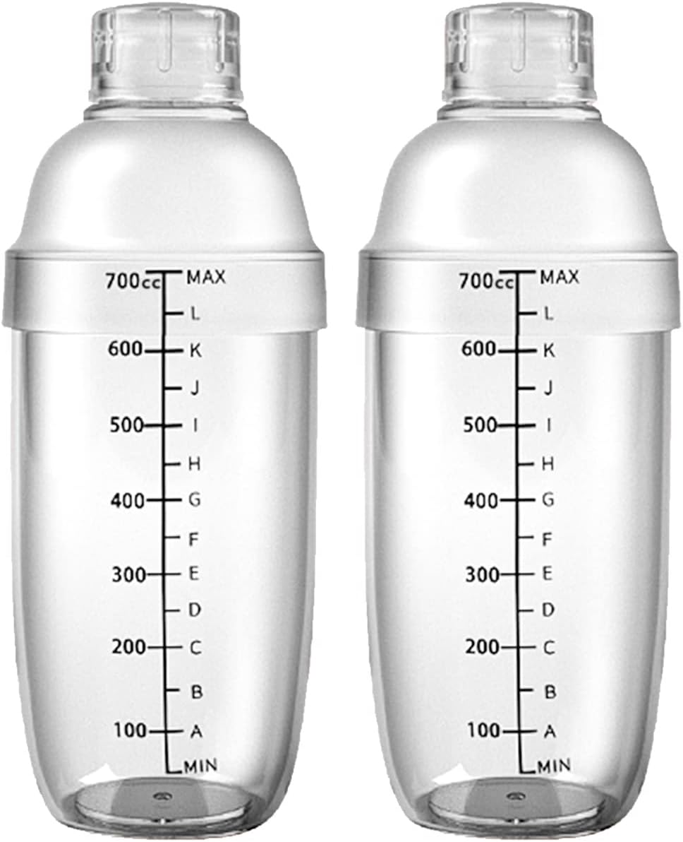 Amazon.com: 700cc / 24 oz Plastic Shaker Cocktail Drink Mixer Boba Tea ...