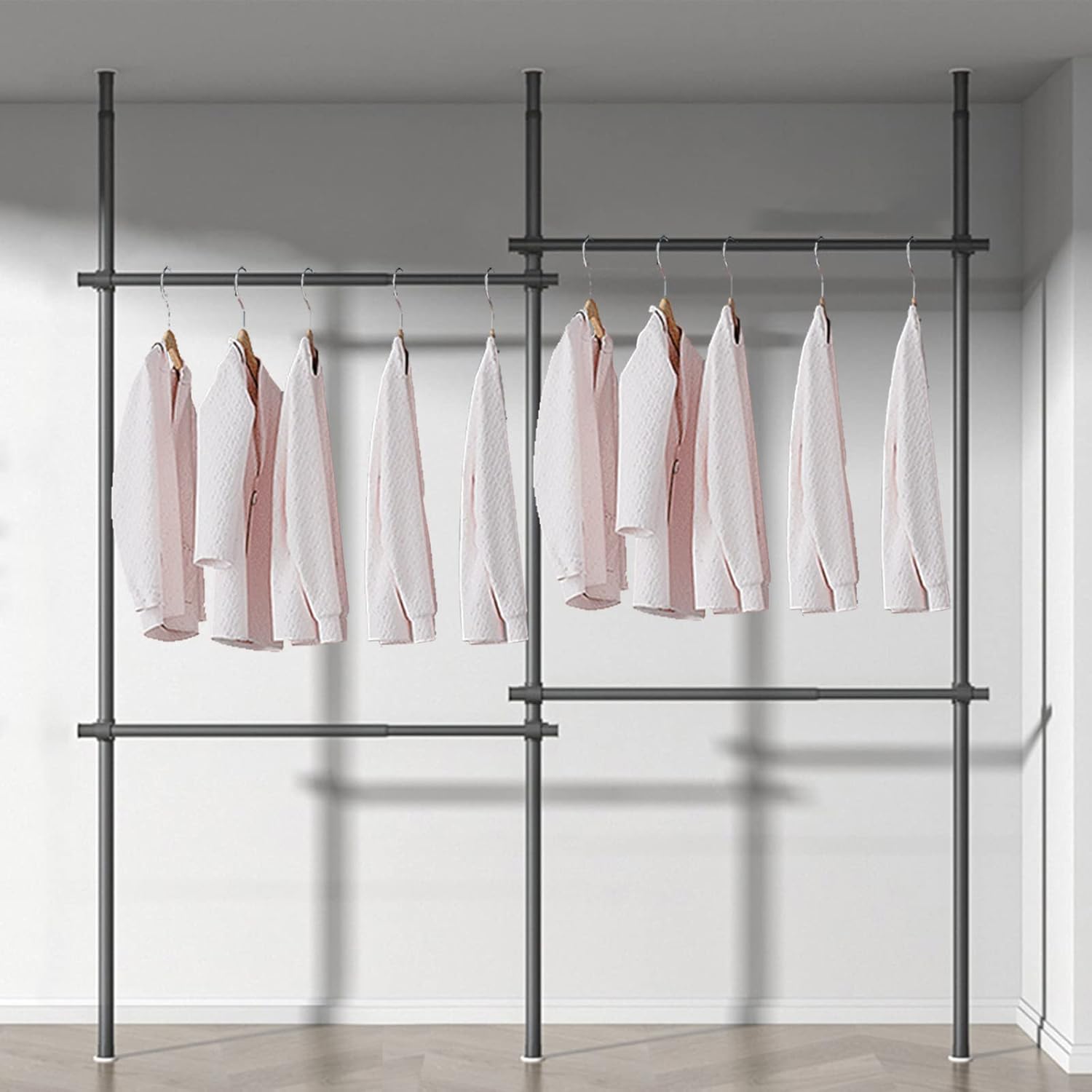 Amazon.com: W- Portable Indoor Garment Coat Drying Rack Free Standing ...