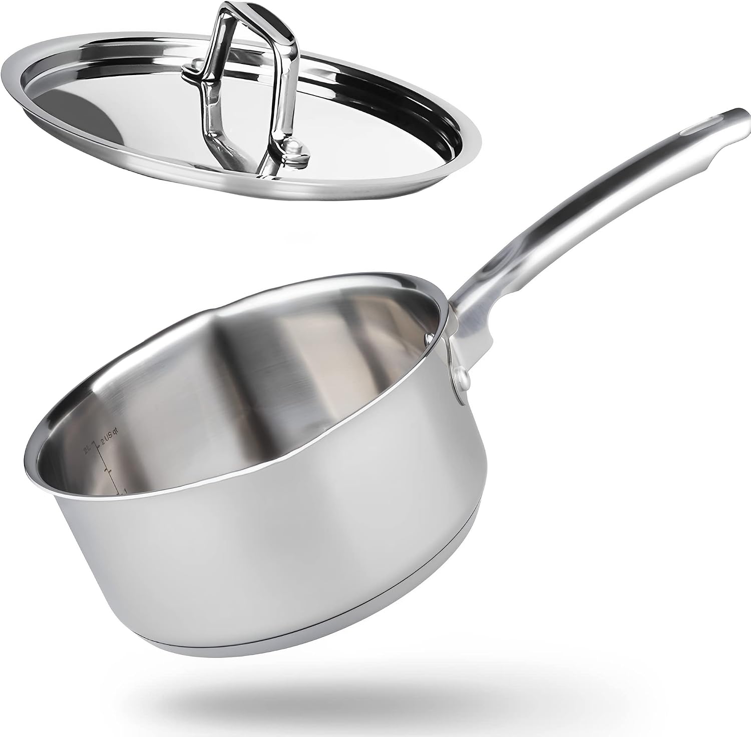 Amazon.com: GEMMA Stainless Steel Saucepan with Lid | Induction N Stove ...