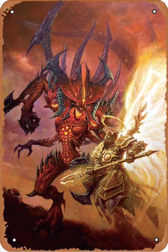 Amazon.com: Diablo by Alex Horley Diablo Artworks Poster Tin Painting ...