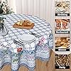 Amazon.com: Vintage Blue White Floral Round Tablecloth 60 Inch ...
