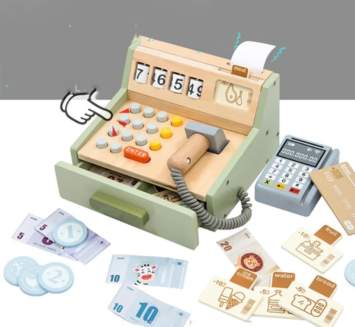 Buy TOYARTSY Cash Register Playset for Kids – Pretend Play Mini ...