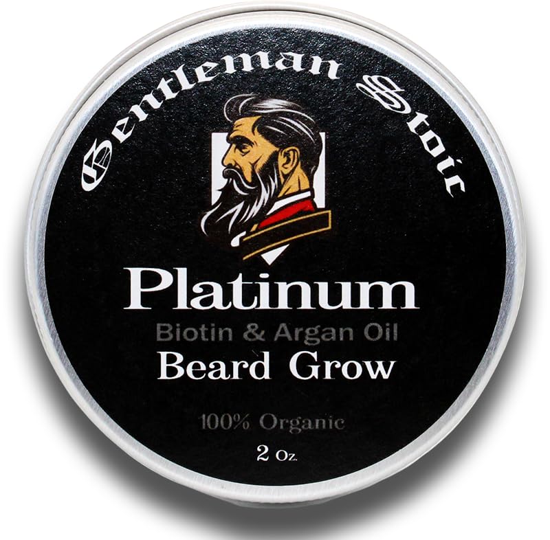 Amazon.com : Gentleman Stoic Platinum Beard Grow– All Natural Beard ...