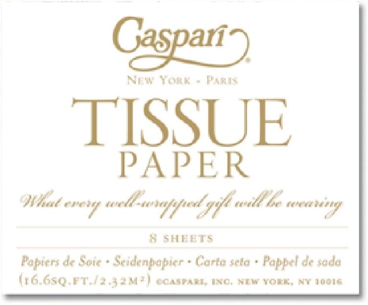 Amazon.com: Caspari Solid Tissue Paper in White, 8 Sheets Included ...