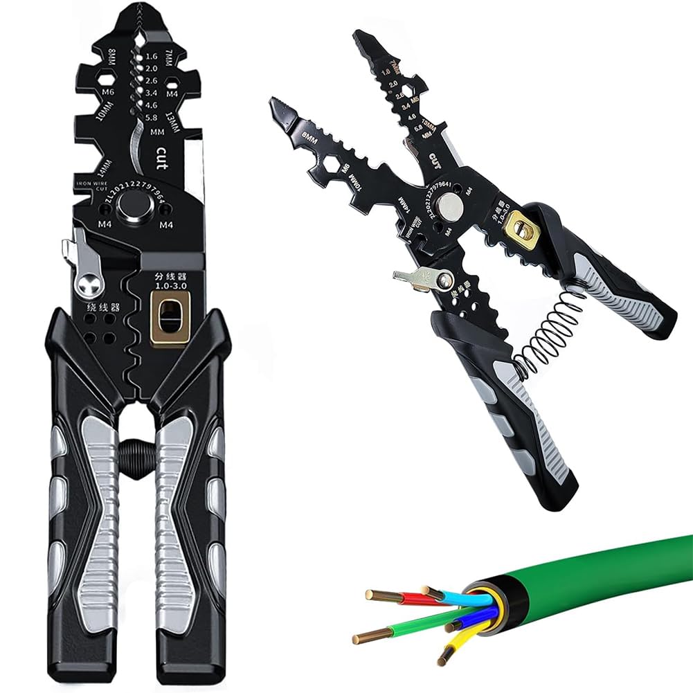 Buy 28-in-1 Wire Stripper Tool, 8-Inch Wire Crimping Tool ...