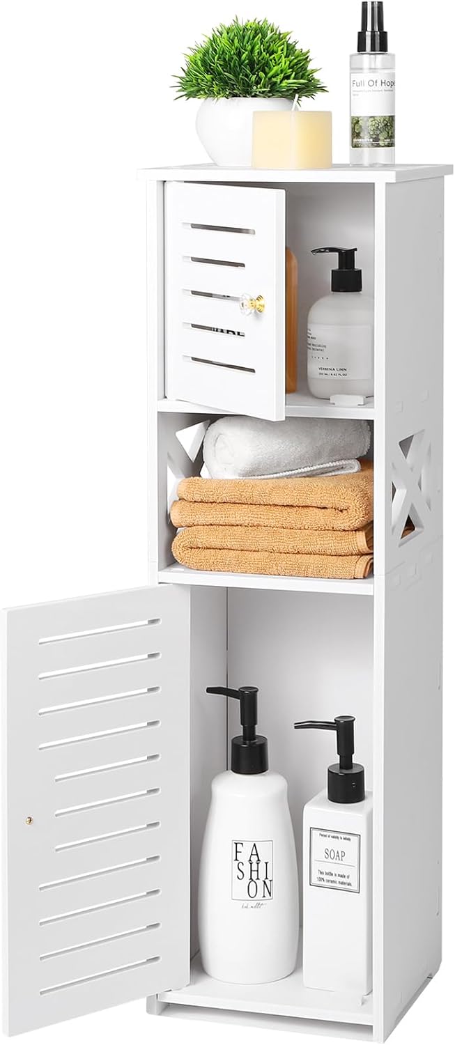 Amazon.com: Small Bathroom Storage Cabinet, Freestanding Weatherproof ...