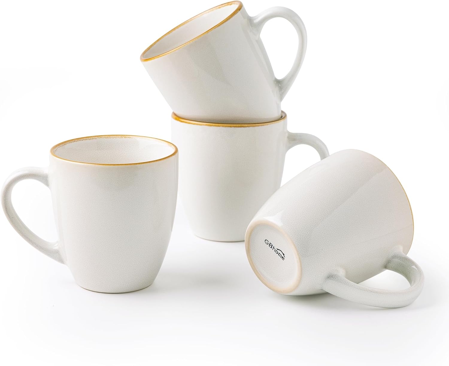Amazon.com: GBHOME Ceramic Coffee Mugs Set of 4, 12oz Stoneware Coffee ...