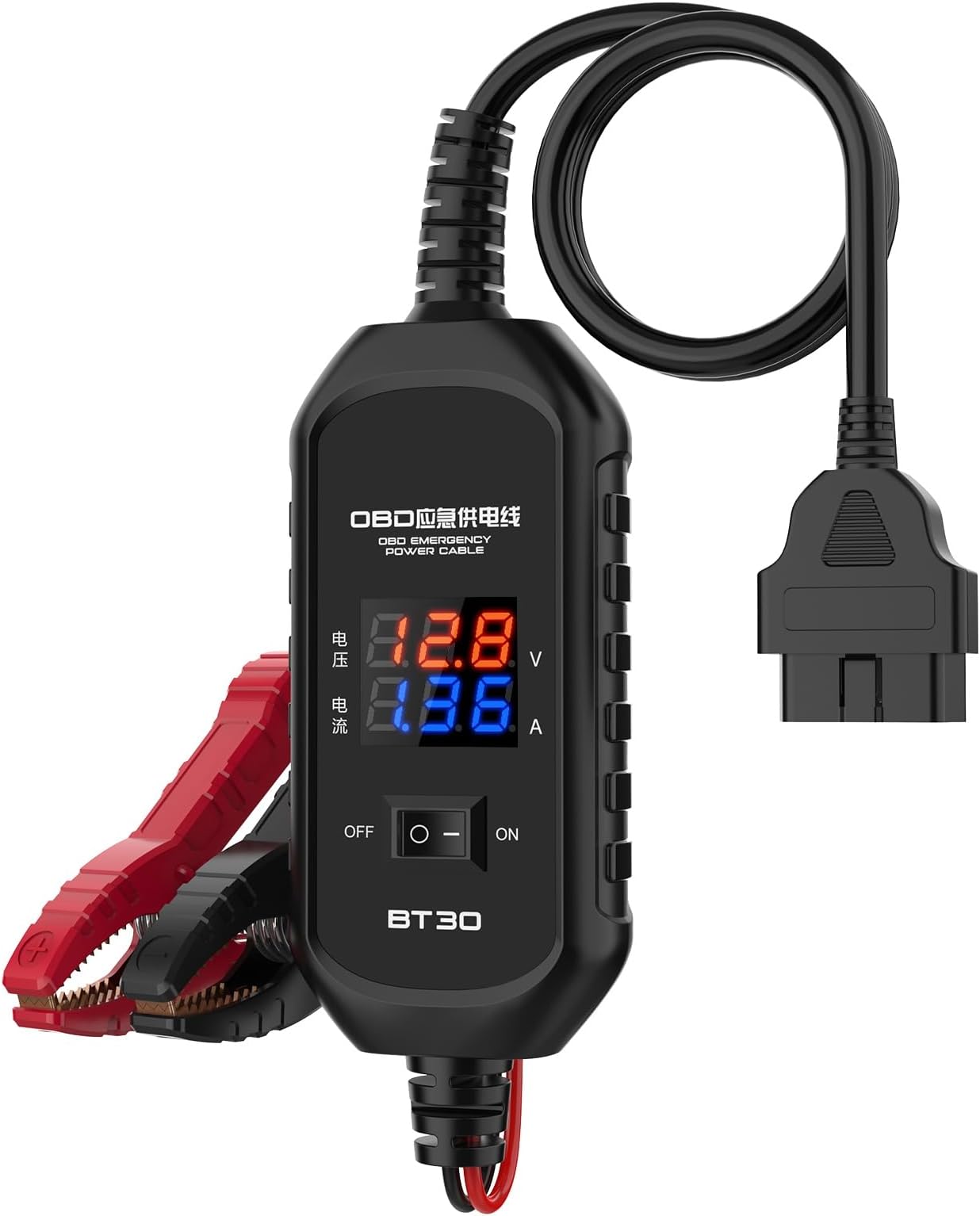 OBD II Car ECU Memory Saver Cable with Clip, Battery Tester Power Off ...
