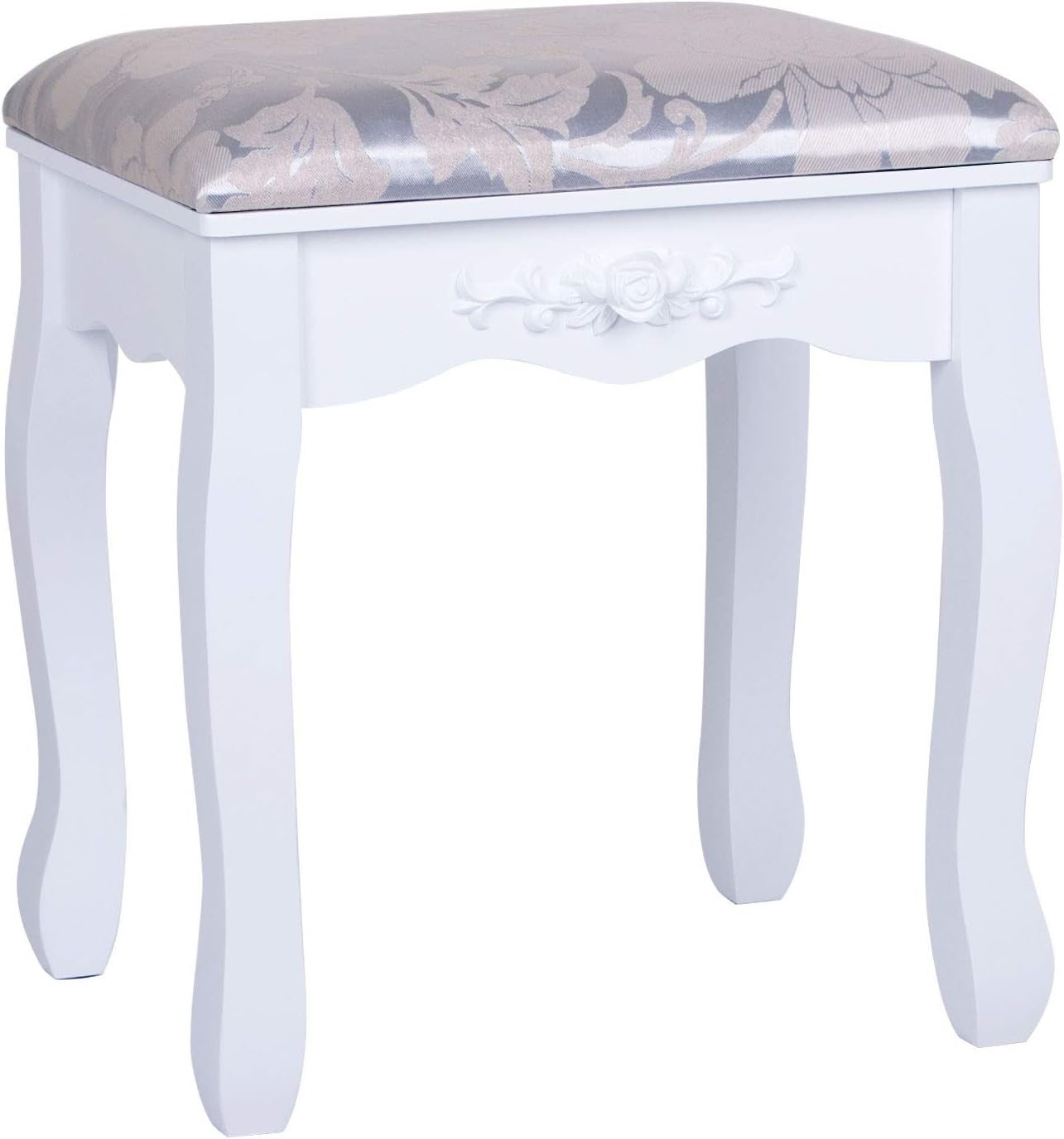 Joolihome Dressing Table Stool, Padded Bench Chair Makeup Seat Baroque ...