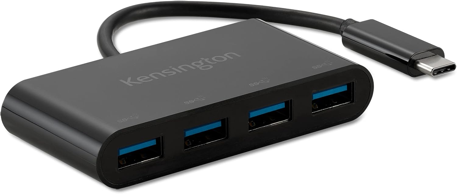 Amazon.com: Kensington CH1200 USB-C 10Gbps 4-Port Hub, USB Type C to ...