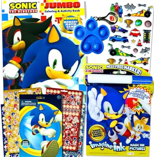Amazon.com: Sonic the Hedgehog Coloring Book for Kids Ages 4-8 - Bundle ...