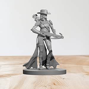 Amazon.com: Unpainted DND Elf Female Crossbow Ranger Miniature Figurine ...