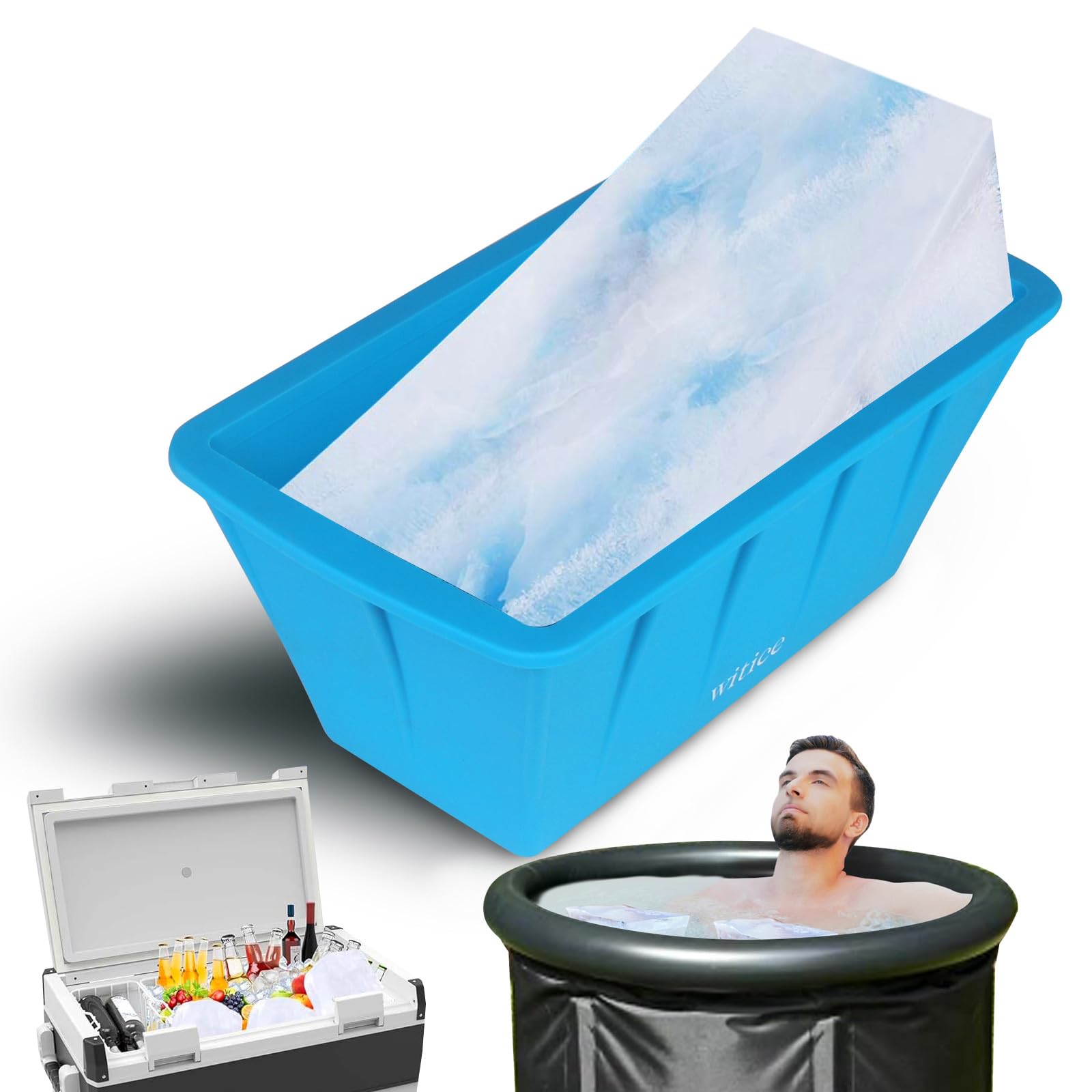 Amazon.com: 1Pack Extra Large Ice Block Molds-8LB Extra Thick Large ...