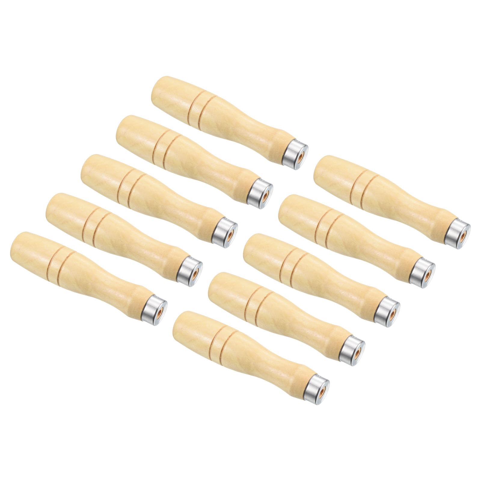 PATIKIL 4.3 Inch Wooden File Handle, 10 Pack File Cutting Tool File ...